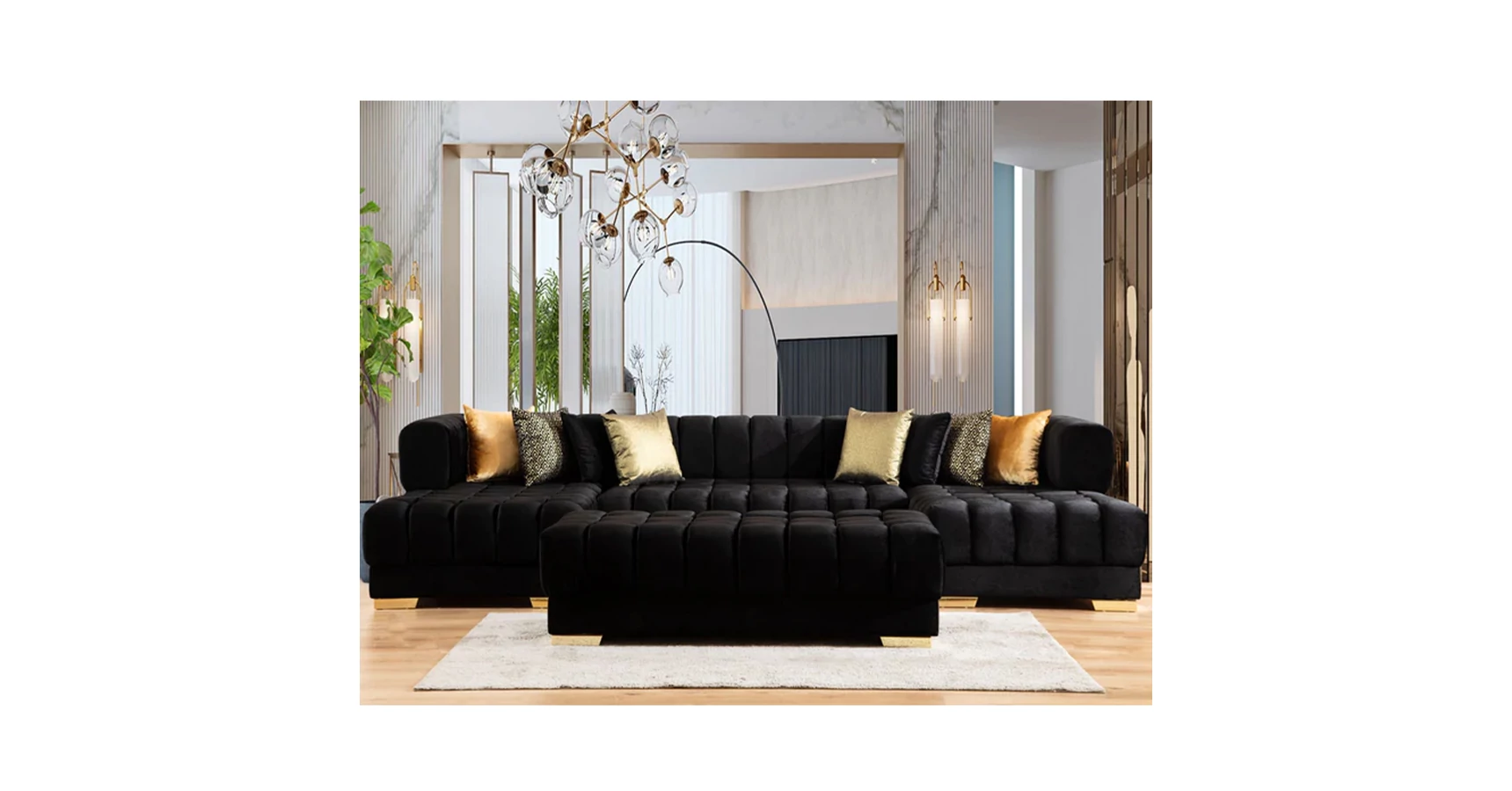 Aya U Alakú Ágyazható Kanapé Éjfekete | MultiMobili.hu | Kanapék